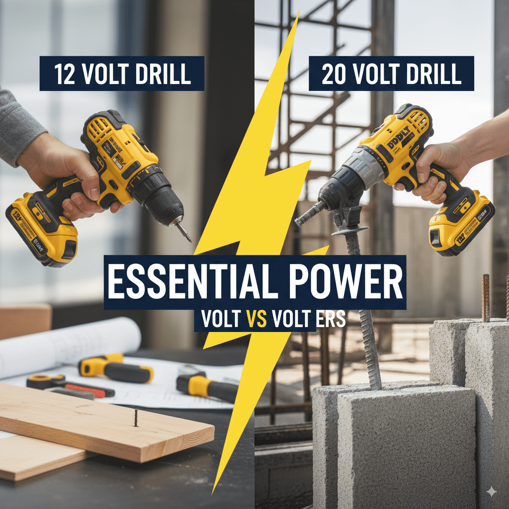 12 Volt VS 20 Volt Drill: Essential Power Comparison